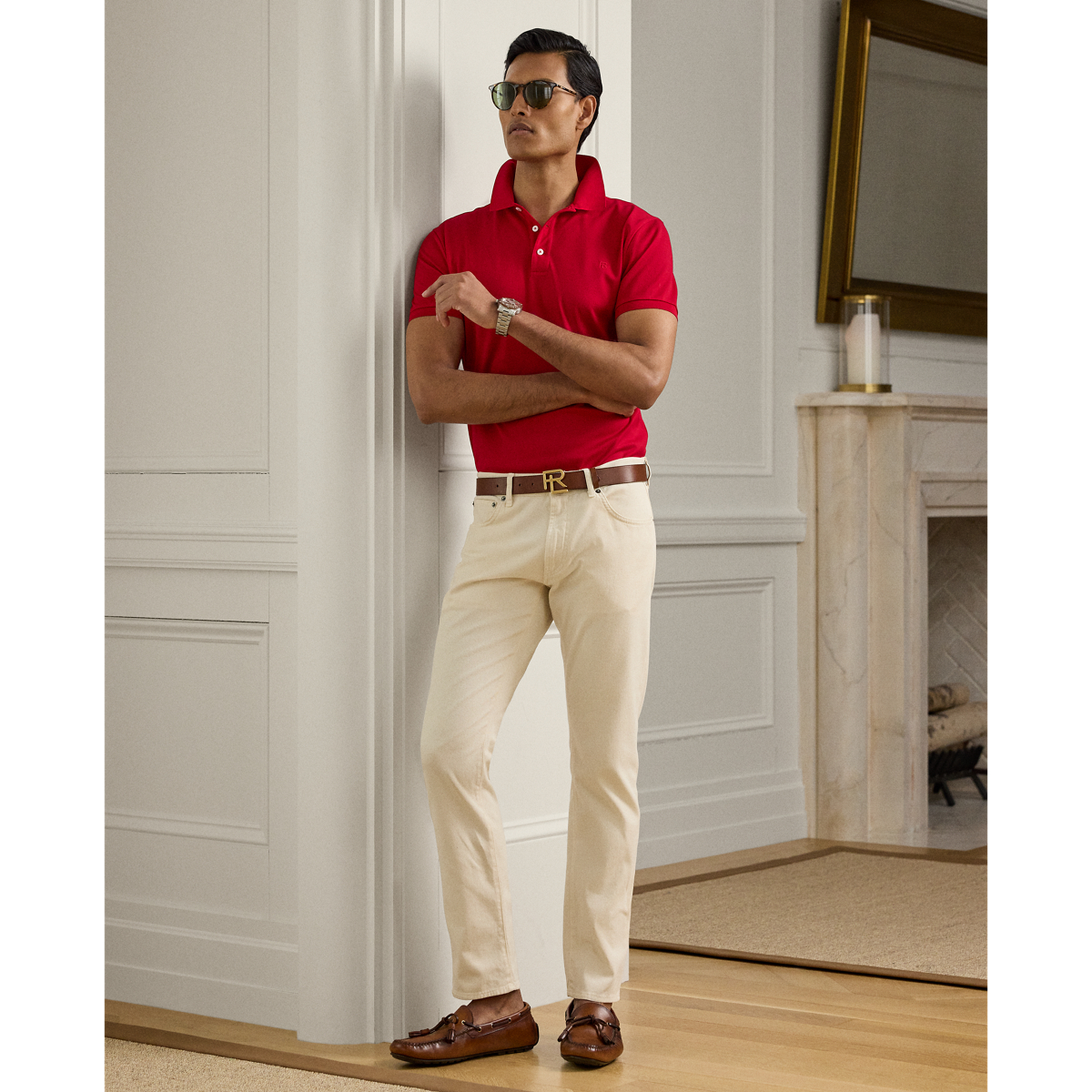RALPH LAUREN Ralph Lauren Purple Label Slim Fit Stretch Twill Pants